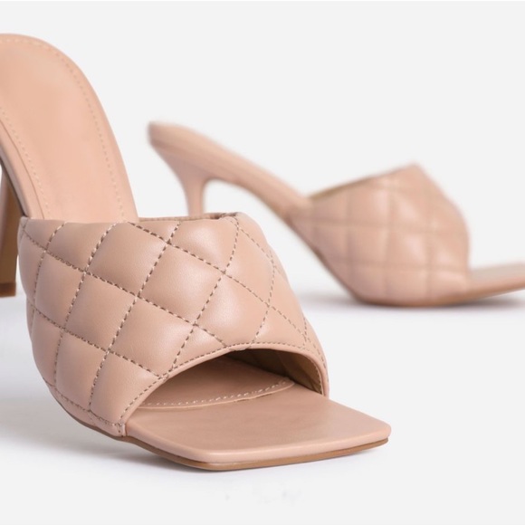 Shoes | Nude Quilted High Heels | Poshmark